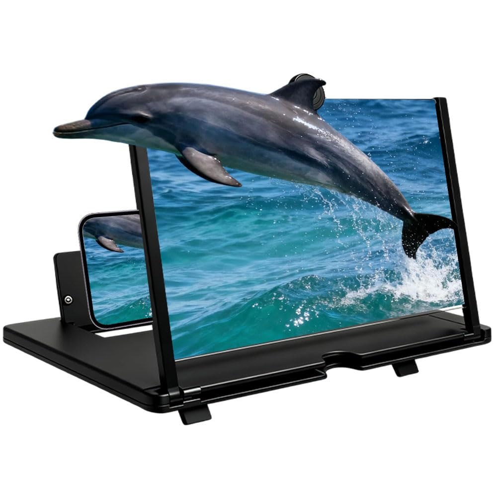 Big Screen Phone Magnifier, 2026 New 3D HD Magnifying Projector Screen ...