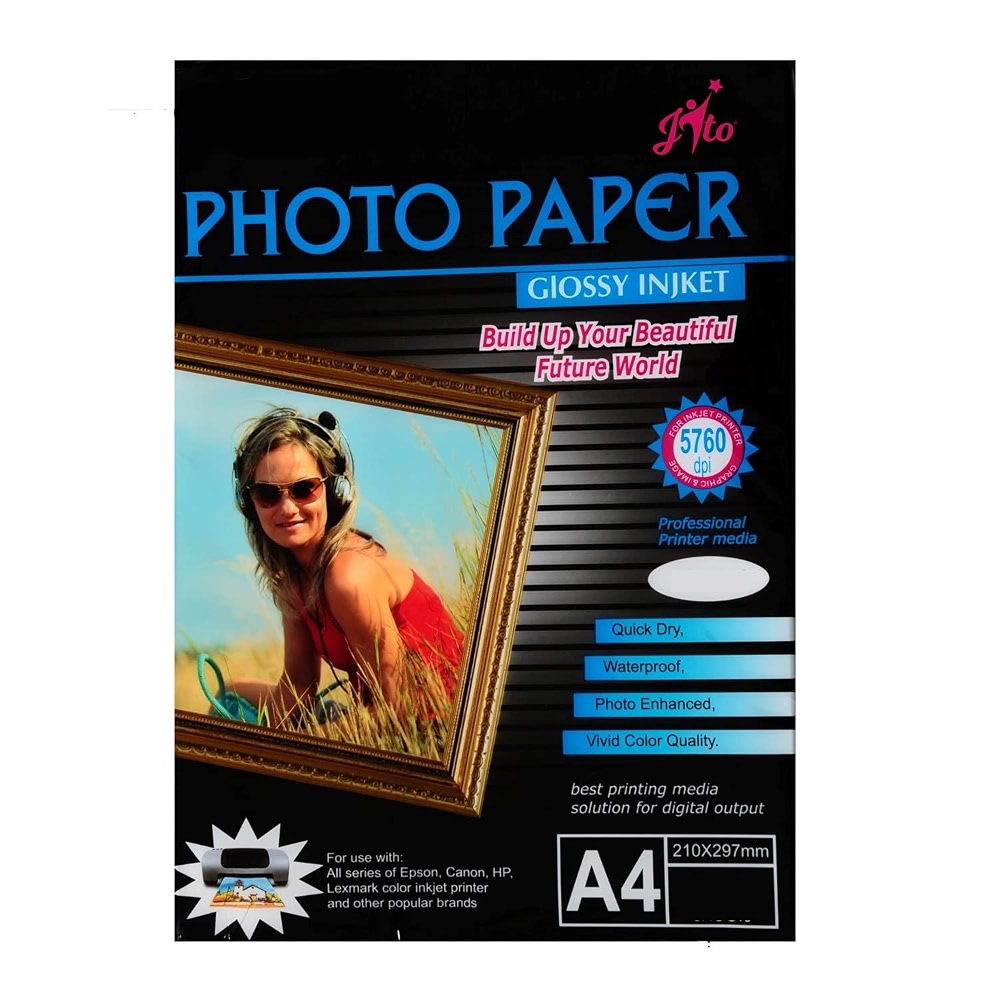 Jito JT 135-50 Glossy Photo Paper, 135 gsm, 50 Sheets A4 Size - Price ...