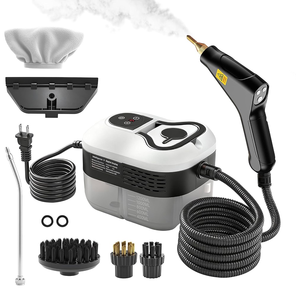 Pressurized Steam Cleaner, Handheld Portable High Temp Bathroom ...