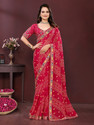 sareya veela Printed Bandhani - Lowest Ever at ₹1,098 | Price History