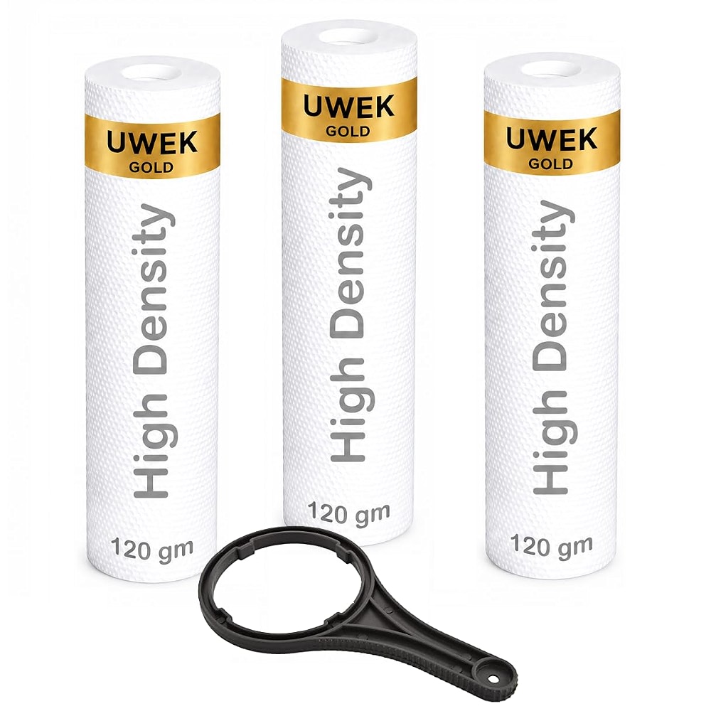 UWEK Gold 10 Inch High Density Spun Pre Filter 5 Micron PP Spun ...